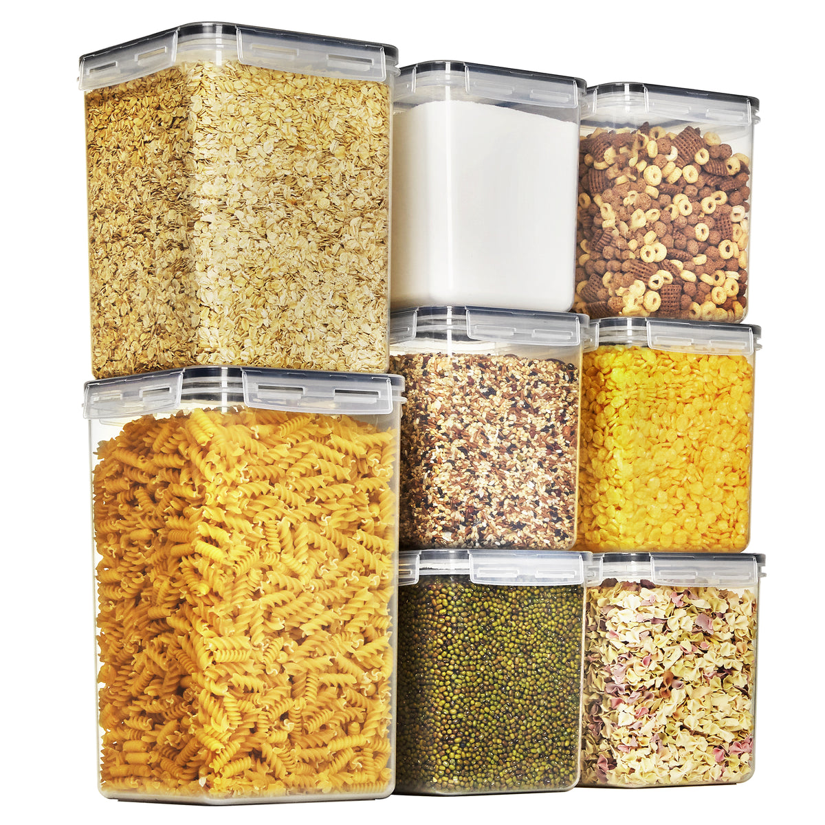 8 pcs Large Airtight Food Storage Containers, Vtopmart Flour Canisters