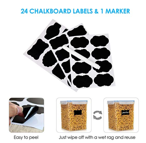 Vtopmart Extra Large Food Storage Containers 5.2L / 176oz, 4 Pieces